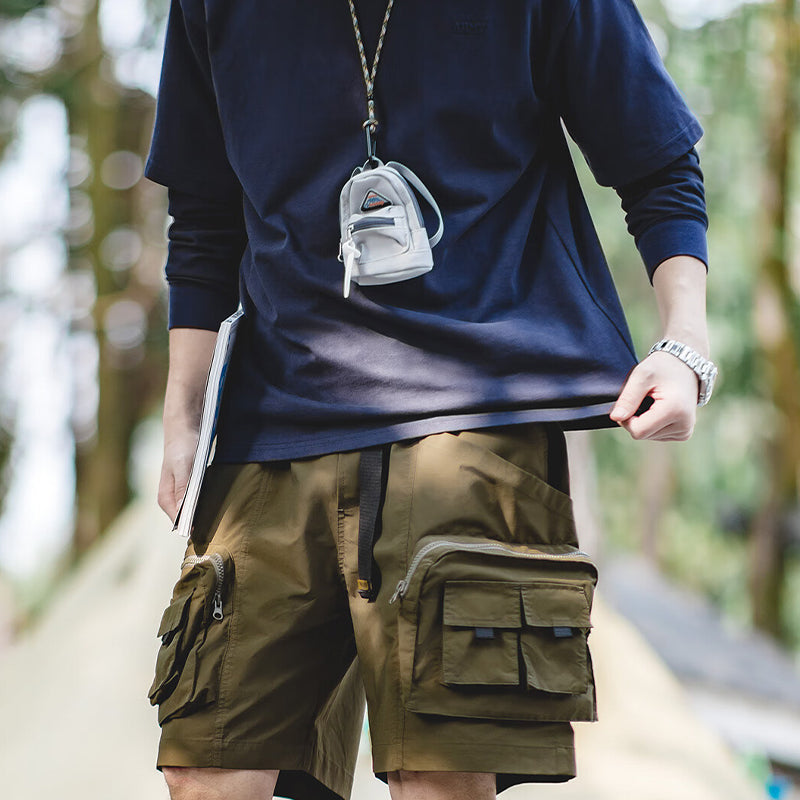 9-POCKETS AMEKAJI TOOL MILITARY CARGO FUNCTIONAL SHORTS – guochao3928