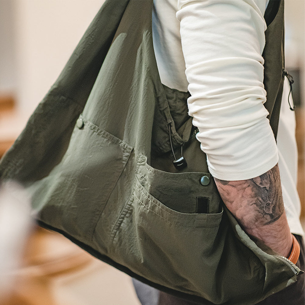 Dual-Purpose Vest & Shoulder Bag | 100% Nylon Functional Convertible ...